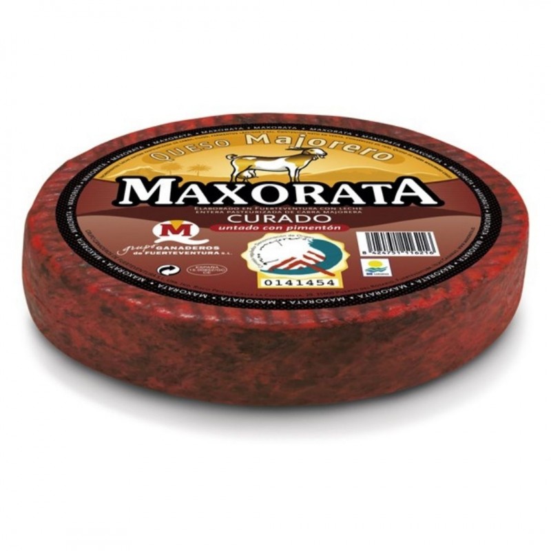 Queso Maxorata Curado Pimentón. Queso Majorero D.O. artesano.